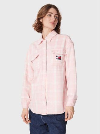 Tommy Jeans Hemd DW0DW15035 Rosa Relaxed Fit