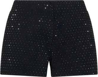 John Richmond Femme, Shorts, Noir, Taille: 38 FR Shorts avec Appliqu&eacute;s Micro Lumineux