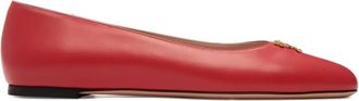 Bally Ballerinas mit eckiger Kappe - Rot