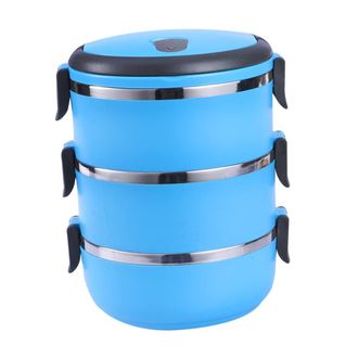 Pretyzoom Edelstahl Lunchbox Mit Thermischem Fach Auslaufsichere Lunchbox F&uuml;r Lebensmittel Dreist&ouml;ckige Isolierbeh&auml;lter Lunchbeh&auml;lter F&uuml;r Meal Prep