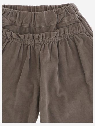 1+ in the family Girls Stretch Cotton Velvet Pants Taupe Trousers