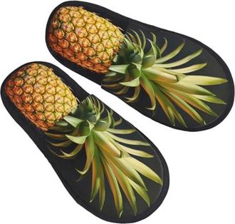Generic Peinture DAnanas Homme Femme Chaussures De Maison Chaud Slippers Confortable Chaussons Pour Maison Hiver Automne L