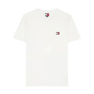 Tommy Jeans Homme, Tops, Beige, Taille: L T-shirt &agrave; Manches Courtes Coupe Classique