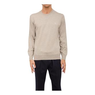 Etro Beiger Gestrickter C-Neck Pullover - - Knitwear - Herren - Beige - XL