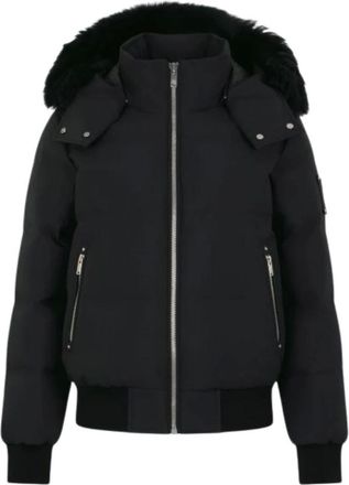 Moose Knuckles Femme, Vestes, Noir, Taille: 40 FR Cloud Shearling Trim Bomber Jacket