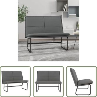 vidaXL Kunstleder - Sitzbank Grau 100x75x76 cm Kunstleder