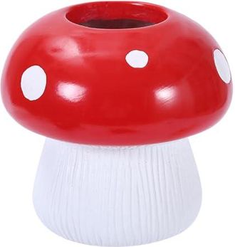 Generico Pot de fleurs en forme de champignon, pot de fleurs en r&eacute;sine pour plantes succulentes, support dustensiles pour la maison, le patio, le jardin, vase 
