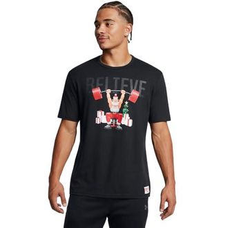 Under Armour T-shirt à manches courtes pour homme Project Rock Red One Believe, (001) Noir/anthracite, Taille XL