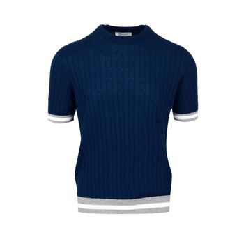 Gran Sasso Rundhals-Pullover - - Knitwear - Herren - Blau - 2XL