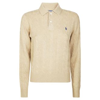 Polo Ralph Lauren Polo Col Chemise Style Classique - Femme - Tops - Beige - Taille: 36 FR
