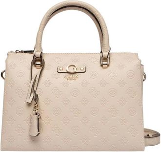 Guess Femme, Sacs, Beige, Taille: ONE Size Sac &agrave; main avec bandouli&egrave;re et fermeture &eacute;clair
