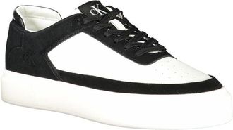Calvin Klein Colorblock Suede Sneaker - White