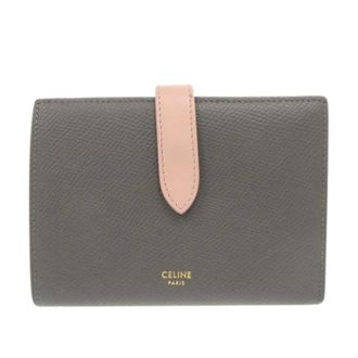 Celine Portefeuille en cuir doccasion - Femme - Pre-owned - Gris - Taille: ONE Size