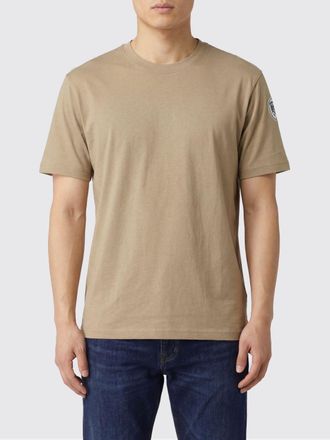 Blauer Baumwoll-T-Shirt mit Logo