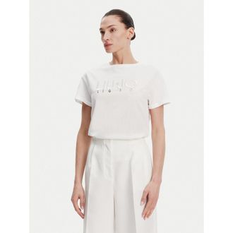 Liu Jo T-Shirt WA5007 JS923 Wei&szlig; Relaxed Fit