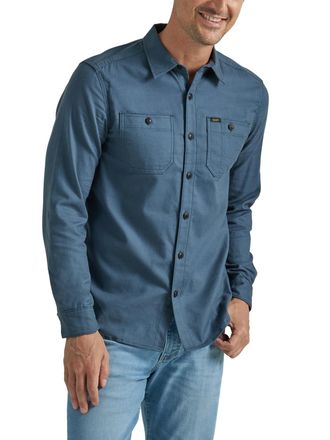 Lee Herren Extreme Motion Flanell Working West Shirt, Deep Waters, Klein