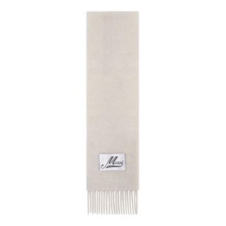 Marni Elfenbeinroter Schal aus reiner Schurwolle mit Fransen - - Accessories - Damen - Beige - ONE SIZE