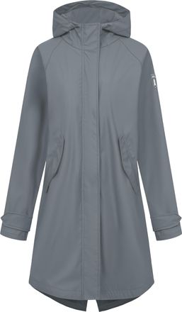Derbe Regenjacke Friese Traveby Plain Damen Grau 44 | Frauen | Regenmantel | Mesh-Futter | Kurzmantel | Hamburg