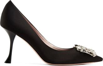 Roger Vivier Femme, Chaussures, Noir, Taille: 38 EU Escarpins Bouquet Strass Buckle