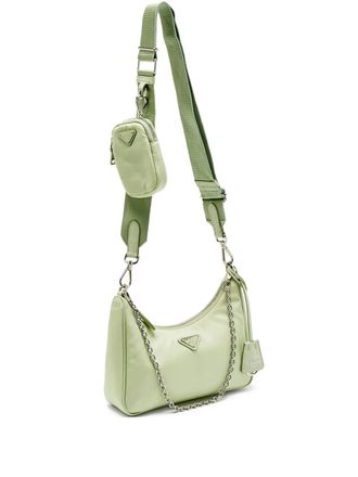 Prada sac Re-Edition &agrave; bride en cha&icirc;ne (2005) - Vert