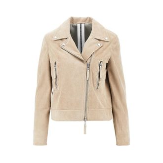s.w.o.r.d Suede leather biker jacket Woman 48