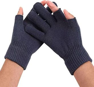 Generic Gants chauds tricot&eacute;s en acrylique pour lautomne et lhiver - Unisexe - Gants cr&eacute;atifs en plein air - Gants pour femme (gris, taille unique)