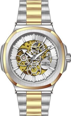 Invicta Objet D Art 70003 Herrenuhr - Automatikwerk - Stahl mit silbernem Zifferblatt - 43 mm