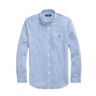 Polo Ralph Lauren Slim Striped Poplin Shirt - - Shirts - Herren - Blau - 2XL