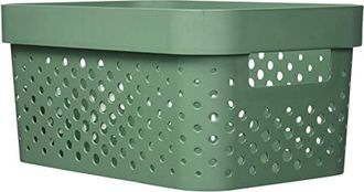 Curver | Bac Infinity 4,5L, Vert, 26 x 17,5 x 12,3 cm, Plastique recycl&eacute;