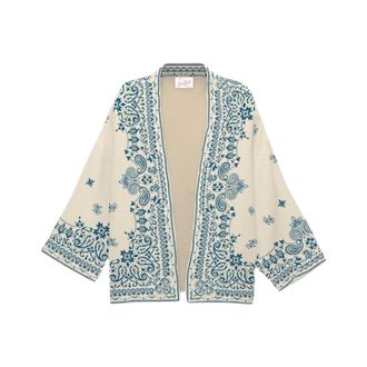 MC2 Saint Barth Milos Kimono - - Blouses & Shirts - Damen - Blau - M/L