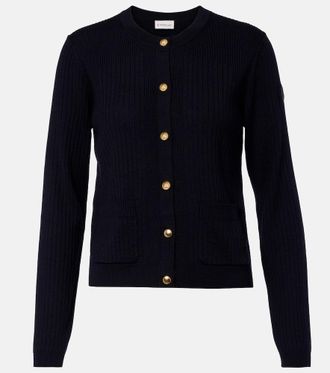 Moncler Cardigan aus Rippstrick