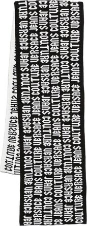 Versace Jeans Couture Schal mit Intarsien-Logo - Schwarz