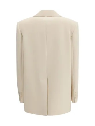 Max Mara Womens Bosco Blazer Beige Triacetate; Polyester Blazers & Vests