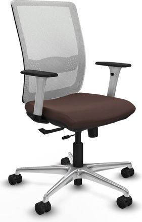 Piqueras y Crespo Haches Armlehnenstuhl, h&ouml;henverstellbare Lendenwirbelst&uuml;tze, ausgestattet mit Syncro/Traslack und injiziertem Schaum. Mit Rollen von 65 mm Nylon. Wei&szlig;