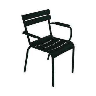 Fermob Fauteuil empilable Luxembourg - Noir - Aluminium laqué - Designer Frédéric Sofia