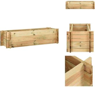 vidaXL Vidaxl - Jardinière surélevée de légumes Bois de pin imprégné 120 cm - Jardinierre En Bois - Jardinière Surélevée - Pots De Fleurs Exterieur - Pot De