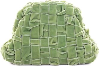 Maria La Rosa Femme, Sacs, Vert, Taille: ONE Size Woven Velvet Clutch Bag