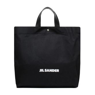Jil Sander Schwarze Flat Shopper Tasche - - Bags - Herren - Schwarzk - ONE SIZE