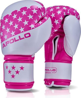 Apollo Boxhandschuhe M&auml;nner aus PU Leder | Thai Boxhandschuhe Damen und Herren | f&uuml;r Boxsack, Training, Sparring, Fitness, MMA Handschuhe | Kickbox Handschuh