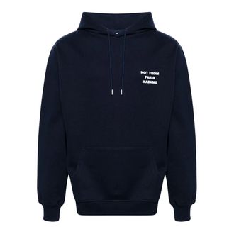 Dr&ocirc;le de Monsieur Kapuzenpullover mit Aufdruck - - Sweatshirts & Hoodies - Herren - Blau - XL