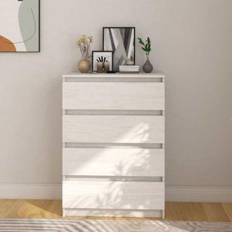 vidaXL Armoire dappoint Blanc 60x36x84 cm Bois de pin massif Vidaxl