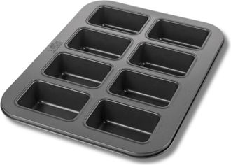 RBV BIRKMANN Birkmann, Mini-Kastenform, eckige Backform für gleichzeitig 8 kleine Brote und Kuchen, sehr gute Antihaftbeschichtung, mit Rezept