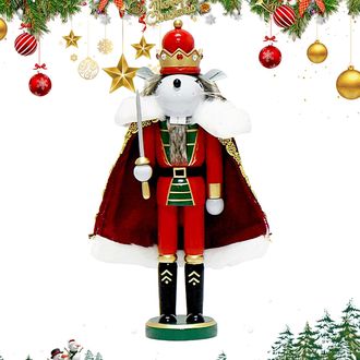 Generico Nussknacker aus Holz, traditionelle Weihnachtsfigur, Soldaten-Design, H&ouml;he 30 cm, handgefertigt, f&uuml;r Schreibtisch, Empfang, Events, Partys, dekorative