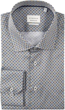 Eterna B&uuml;gelfreies Baumwollhemd mit Print, Modern Fit in