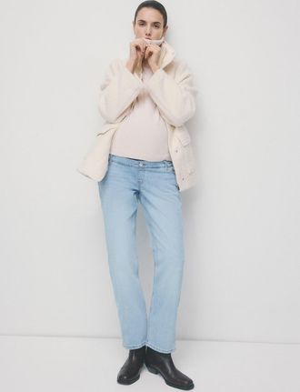 Mango Jean de grossesse droit bleu moyen - Femme - 34 - MANGO