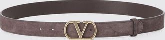 Valentino Garavani Ceinture en cuir su&eacute;d&eacute; avec boucle VLogo Signature