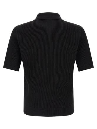 Dolce & Gabbana Mens Black Cotton Polo Shirt