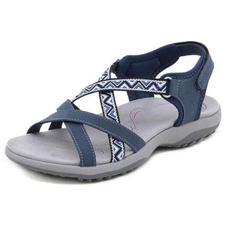 Generic Sandales Femme &eacute;t&eacute; de Marche, Confortable Sandales Orthop&eacute;diques avec Support de la Vo&ucirc;te Plantaire, Sandale Ext&eacute;rieures Randonn&eacute;e Blue 41