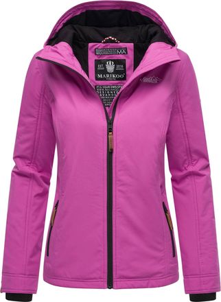 Marikoo Damen Übergangsjacke leichte wind- und wasserabweisende Jacke mit Kapuze Lilac Lily