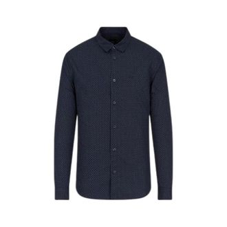 A|X Armani Exchange Homme, Chemises, Bleu, Taille: S Chemise Regular